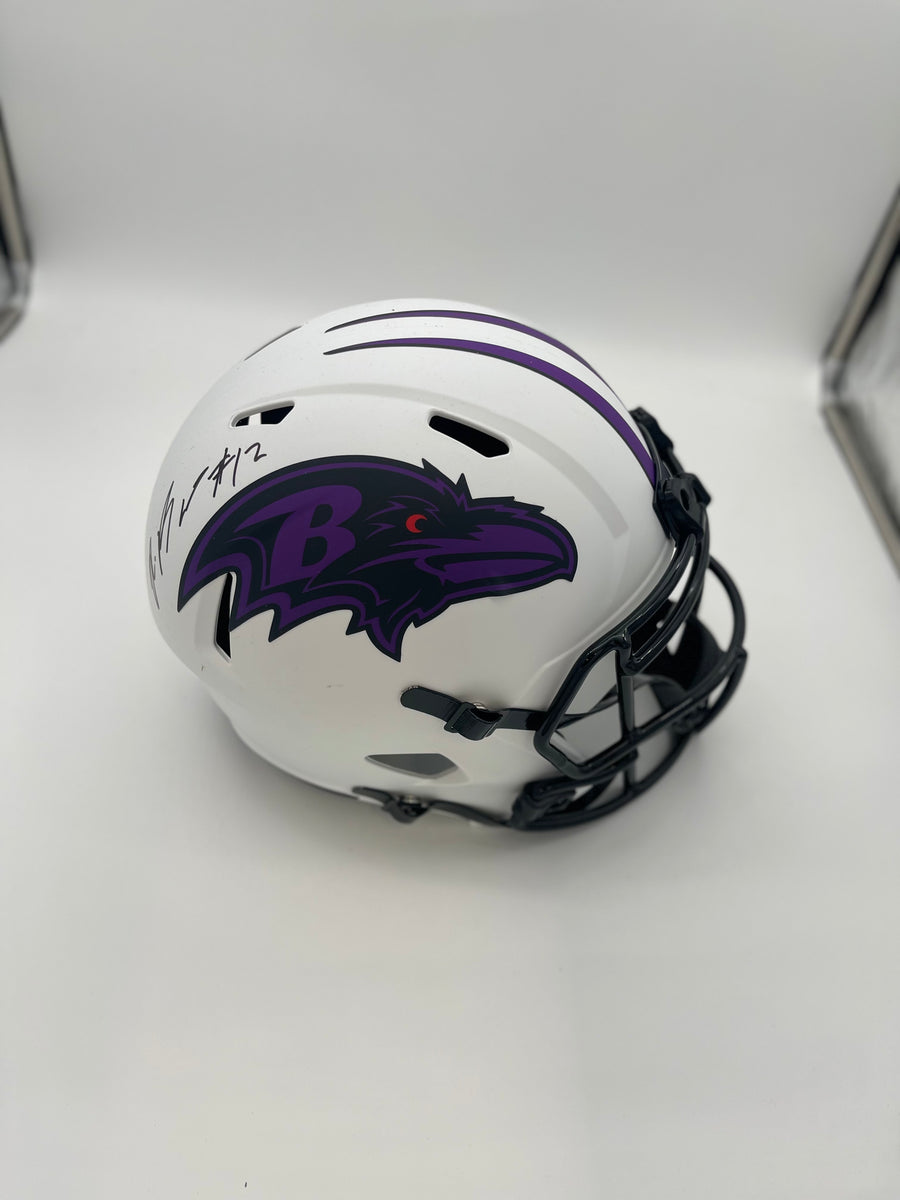 Rashad Bateman signed full size helmet – Lupton's Sports Collectibles