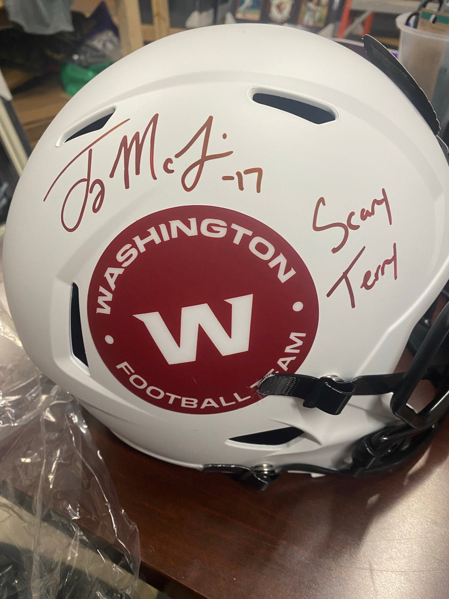 Terry Mclaurin full size helmet – Lupton's Sports Collectibles